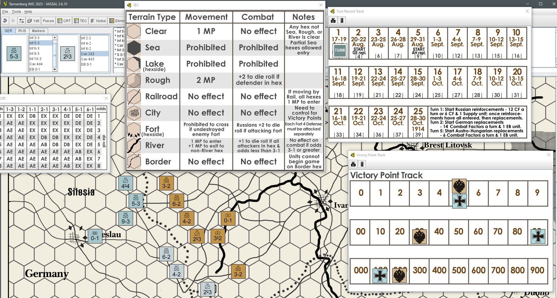 Rules Are In The Vassal Module Now Available Tannenberg