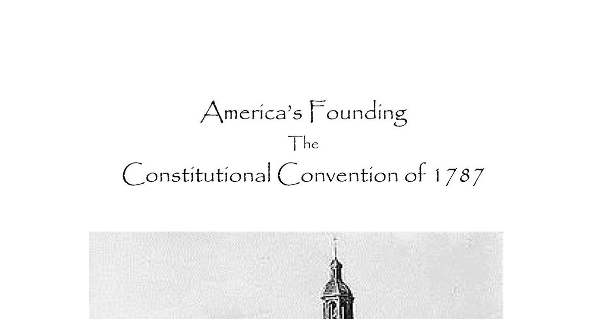 The Constitutional Convention Of 1787 Instructor S Guide Compact