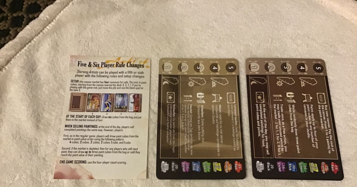 Starving Artists: 5-6 Player Expansion | Board Game | BoardGameGeek