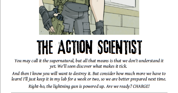 The Action Scientist | RPG Item | RPGGeek