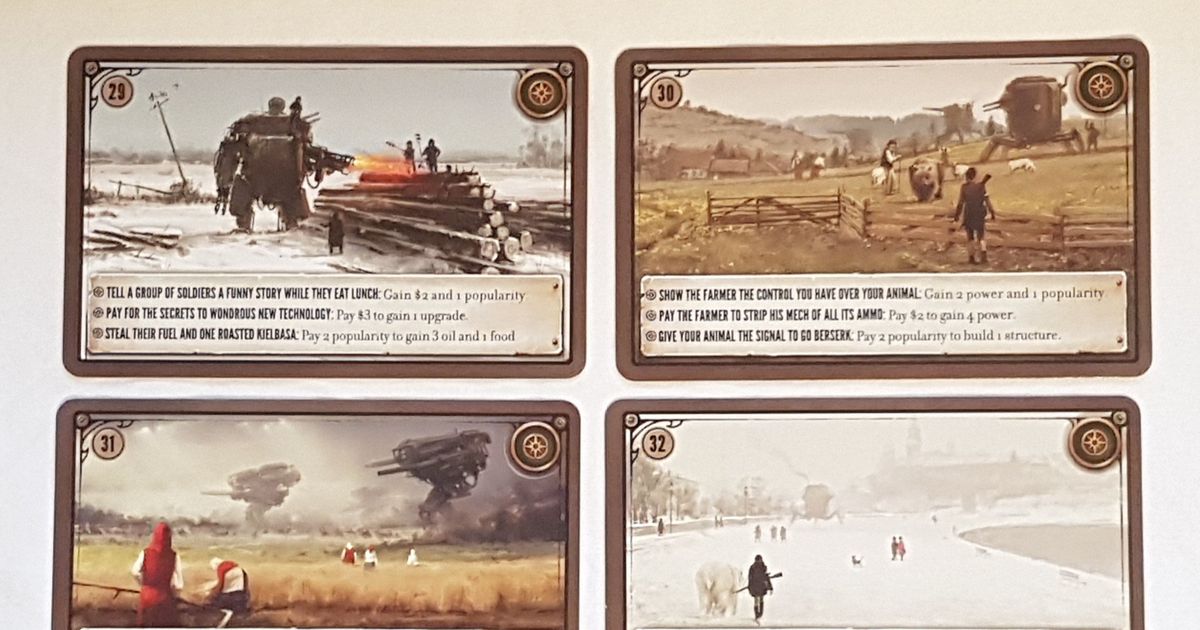 Scythe: Promo Pack #1 – Encounter Cards 29-32 | Board Game | BoardGameGeek
