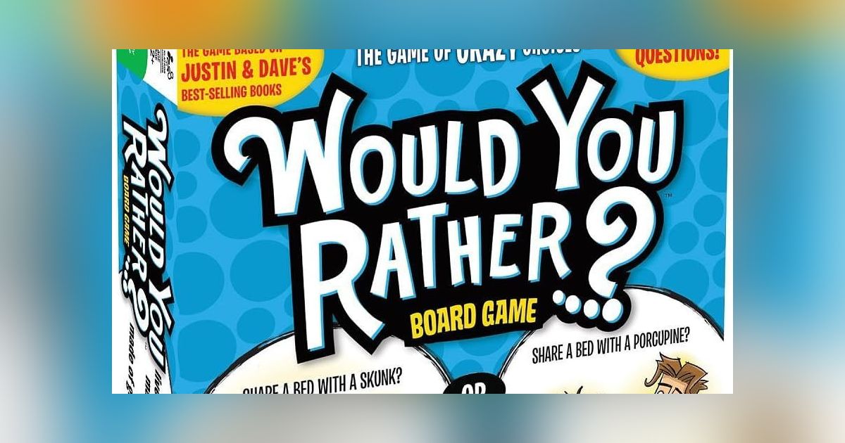 Justin & Dave's Awesome Would You Rather...? Board Game | Board Game ...