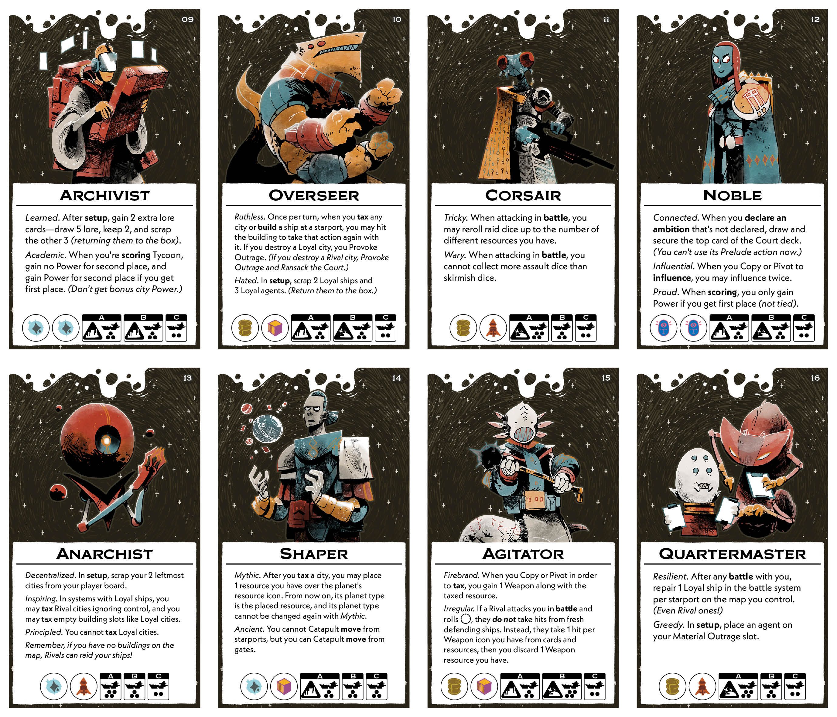 Things in the box | Arcs: Leaders and Lore Pack