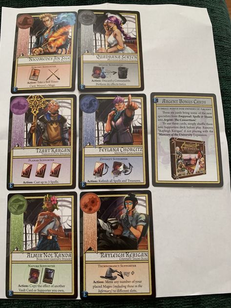 Argent: The Consortium – Supporter Cards | Board Game | BoardGameGeek