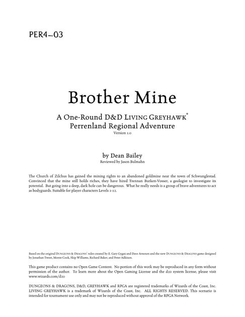 PER4-03: Brother Mine | RPG Item | RPGGeek