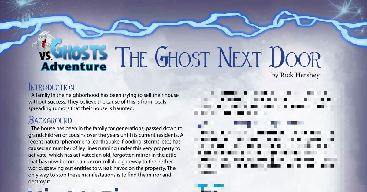 vs. Ghosts Adventure: The Ghost Next Door | RPG Item | RPGGeek