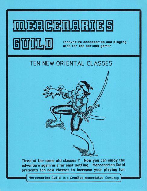 Mercenaries Guild: Ten New Oriental Classes | RPG Item | RPGGeek