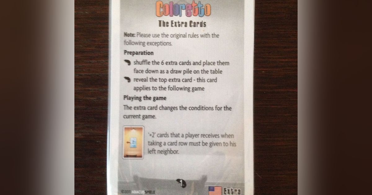 Coloretto: The Extra Cards | Board Game | BoardGameGeek