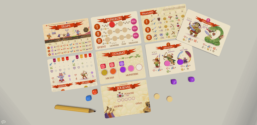 MichiQuest - 2023 9-Card PnP Design Contest - Contest Ready