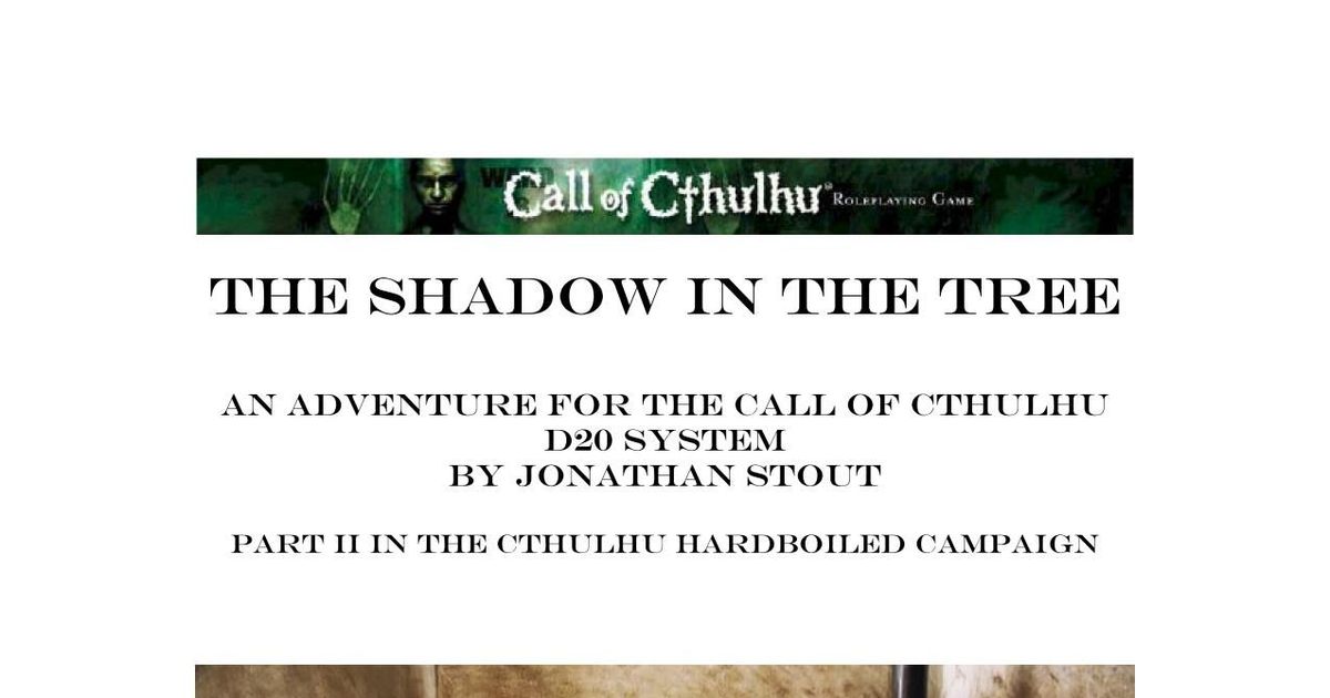 The Shadow in the Tree | RPG Item | RPGGeek