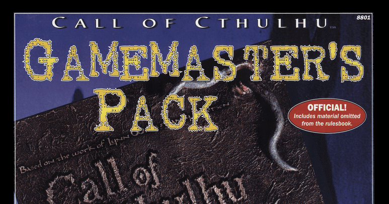 d20 Call of Cthulhu Gamemaster's Pack | RPG Item | RPGGeek