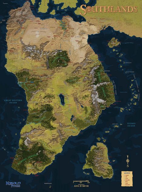 Southlands Campaign Setting Map | RPG Item | RPGGeek