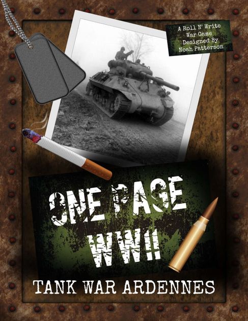One Page WWII - PnP Version | One Page WWII: Tank War Ardennes