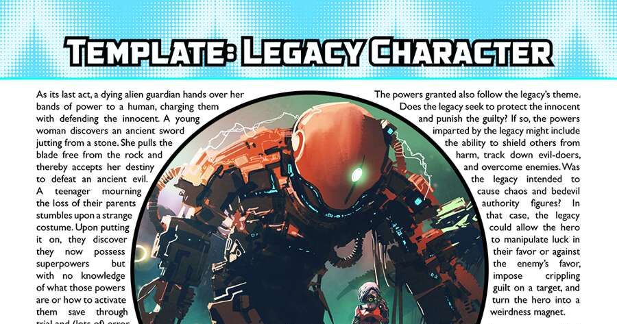 Template: Legacy Character | RPG Item | RPGGeek