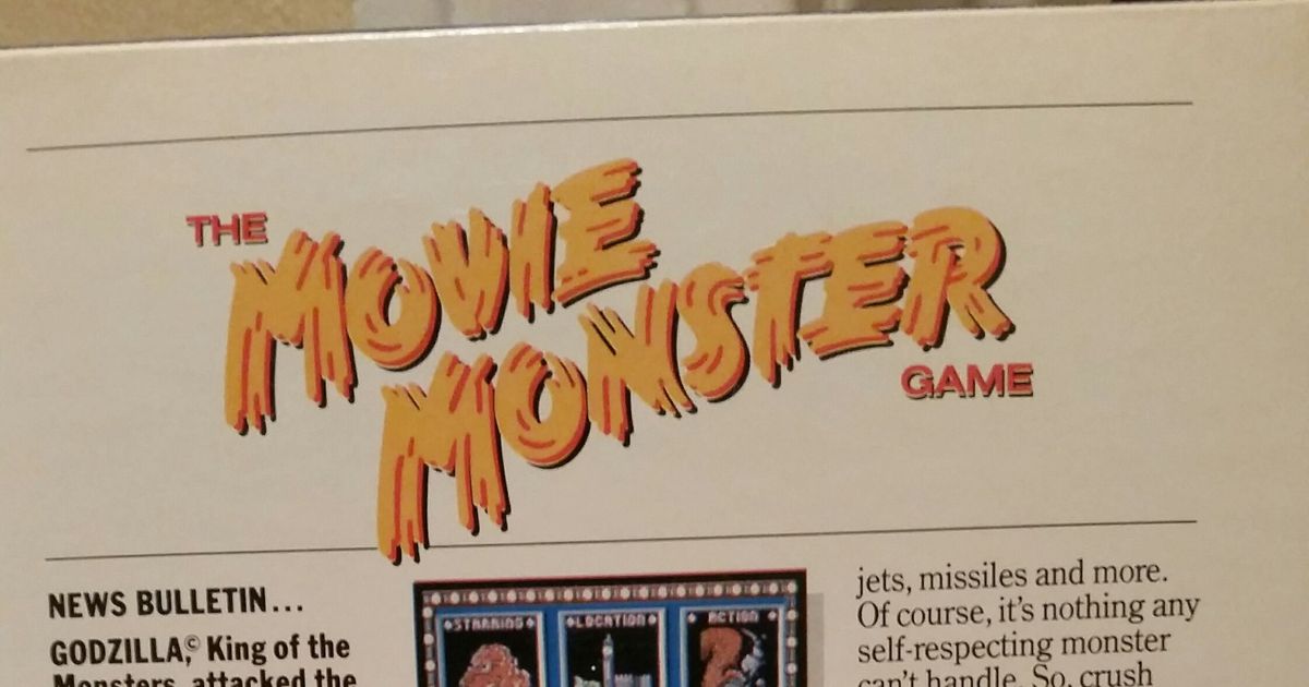 The Movie Monster Game | Video Game | VideoGameGeek