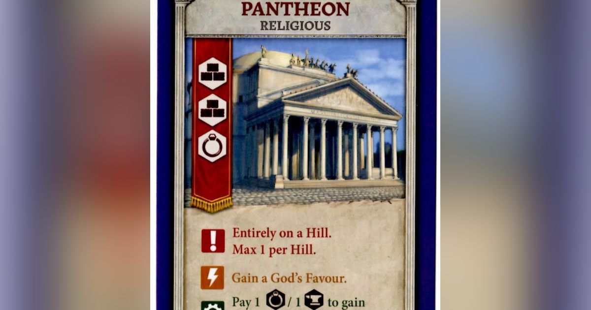 Rome & Roll: Pantheon Promo Card | Board Game | BoardGameGeek