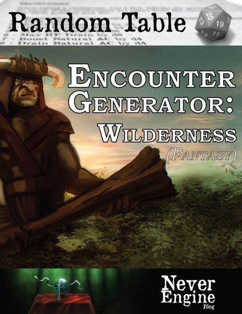 Random Table: Encounter Generator: Wilderness (Fantasy) | RPG Item ...