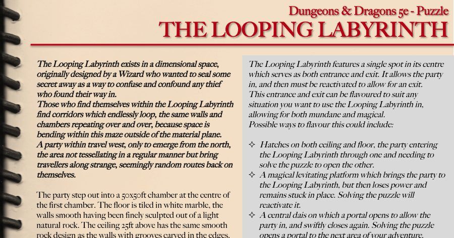 The Looping Labyrinth | RPG Item | RPGGeek