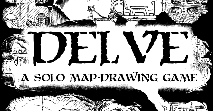 DELVE: A Solo Map Drawing Game | RPG Item | BoardGameGeek