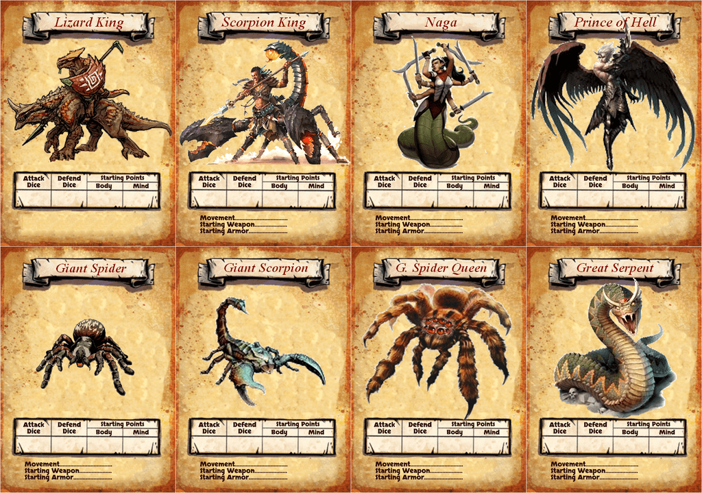 Custom monster cards | HeroQuest