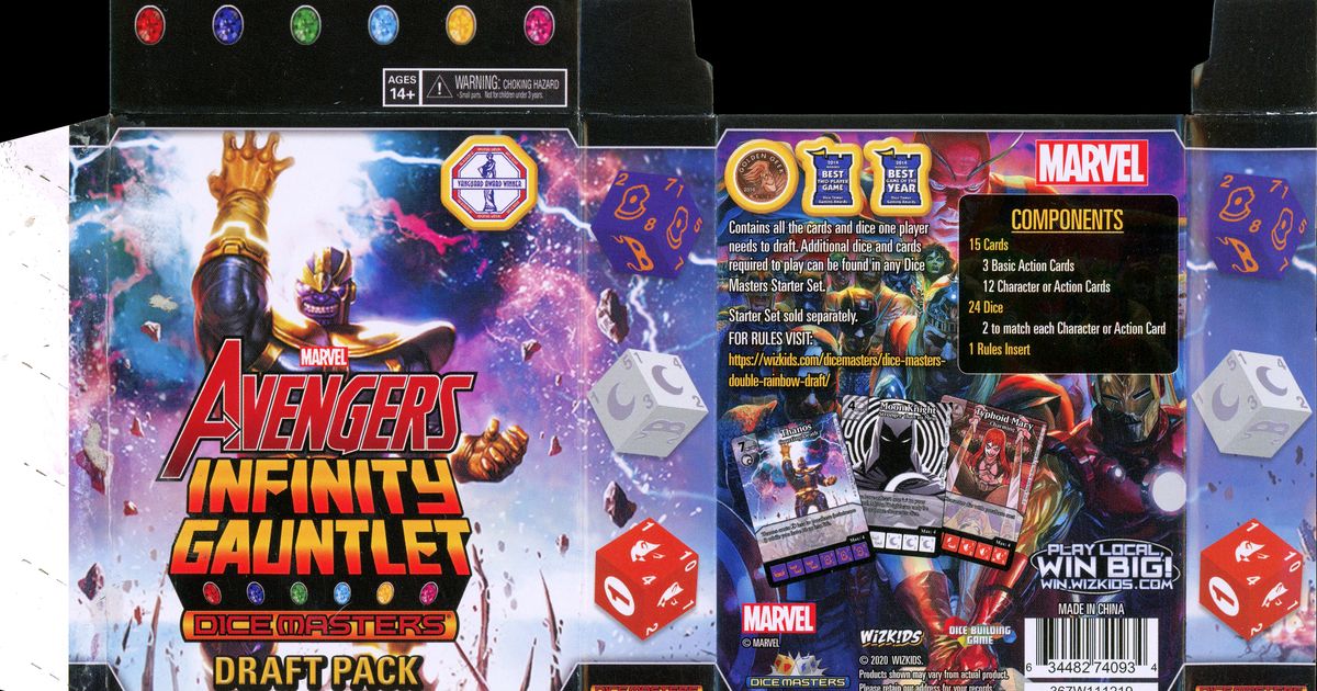 Marvel Dice Masters: Infinity Gauntlet | Board Game | BoardGameGeek