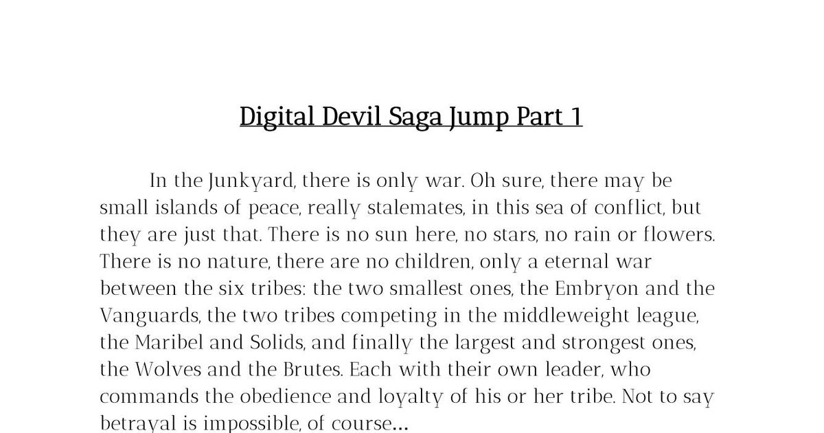 真・女神転生: Digital Devil Saga Jump Part 1 | RPG Item | RPGGeek