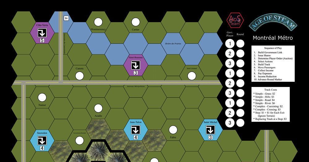 Age of Steam Expansion: Montréal Métro | Board Game | BoardGameGeek