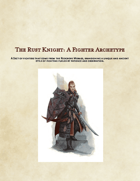 5e Rust Knight: A Fighter Archetype | RPG Item | RPGGeek
