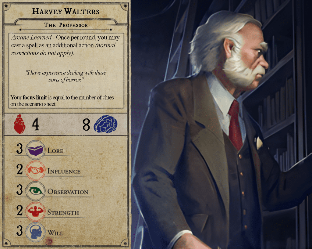 ** Investigator Pack #2 - Harvey Walters, the Professor (4/5) ** | Arkham Horror (Third Edition)