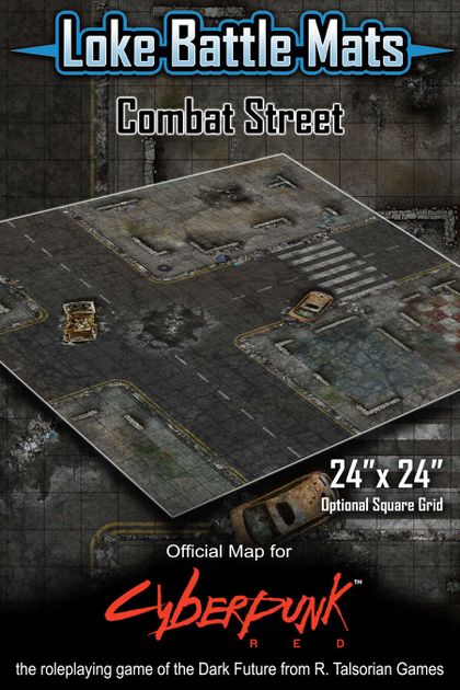 Cyberpunk RED Battle Map: Combat Street | RPG Item | BoardGameGeek
