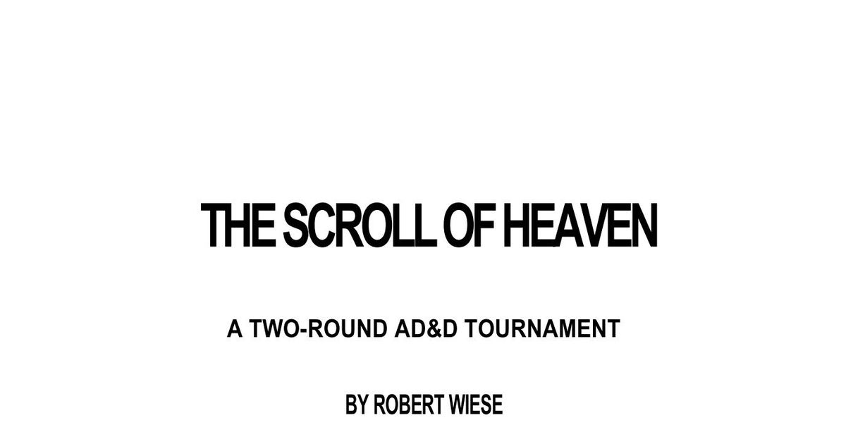 The Scroll of Heaven | RPG Item | RPGGeek