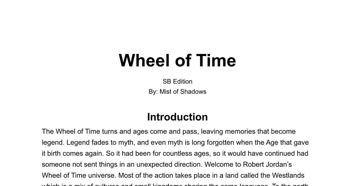 Wheel of Time | RPG Item | RPGGeek