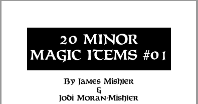 20 Minor Magic Items #01 | RPG Item | RPGGeek