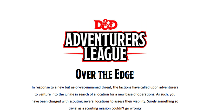 DDAL07-02: Over the Edge | RPG Item | RPGGeek