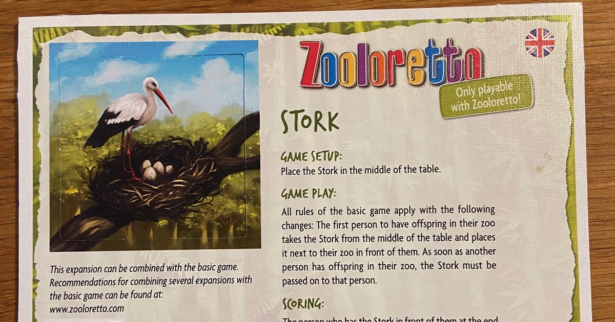 Zooloretto: Stork | Board Game | BoardGameGeek