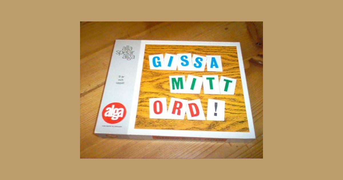 Gissa mitt ord! | Board Game | BoardGameGeek