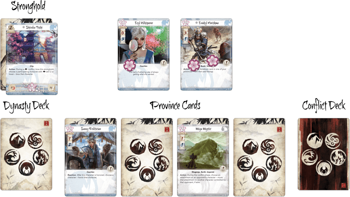 five rings playing cards