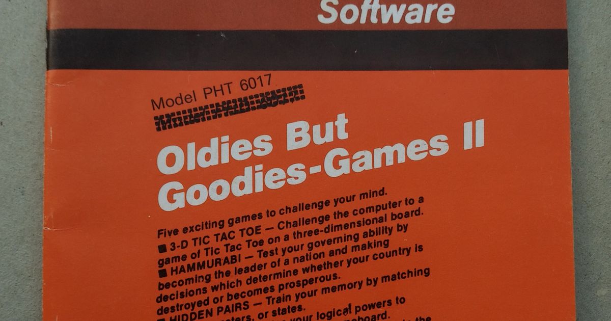 Oldies But Goodies - Games II | Video Game | VideoGameGeek
