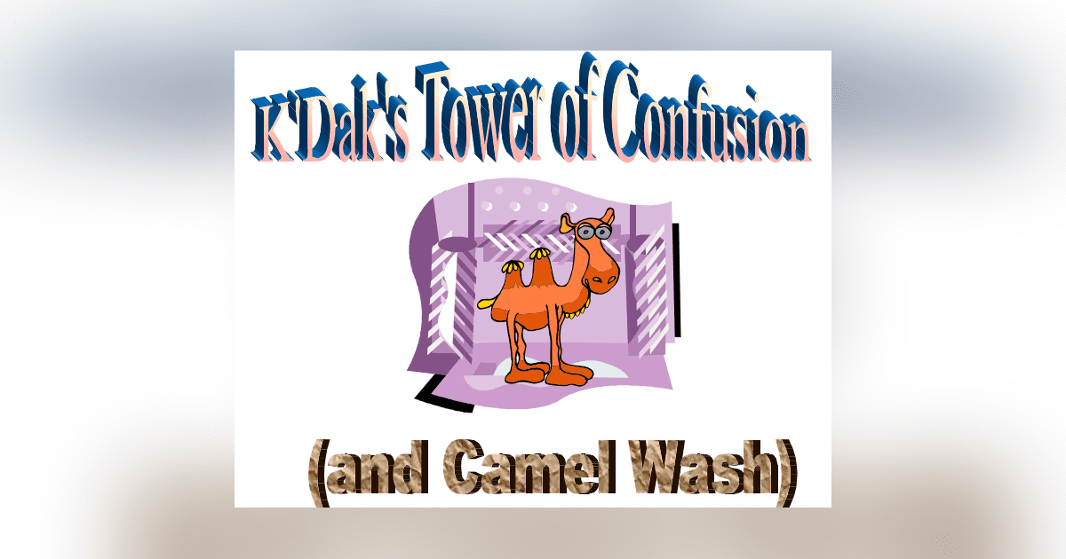 K'Dak's Tower of Confusion and Camel Wash | Board Game | BoardGameGeek