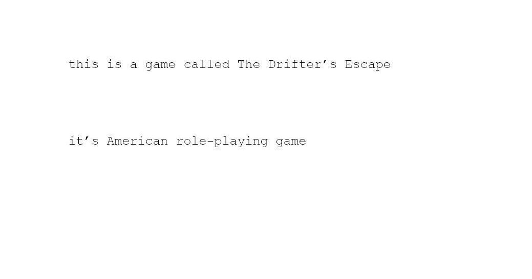 The Drifter's Escape | RPG Item | RPGGeek