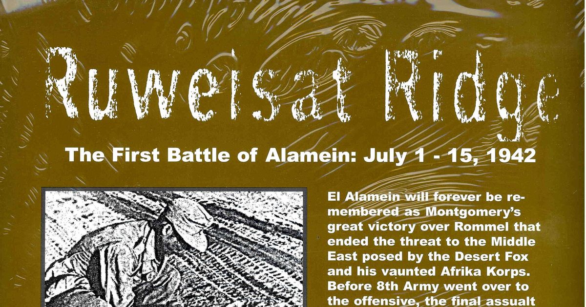 Ruweisat Ridge: The First Battle of Alamein | Board Game | BoardGameGeek