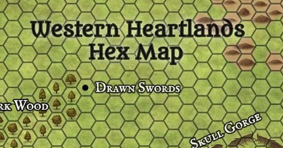 Western Heartlands Hex Map | RPG Item | RPGGeek