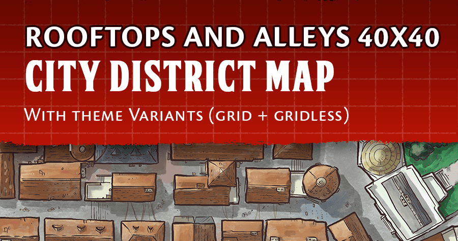 Rooftops and Alleys City District Map | RPG Item | RPGGeek