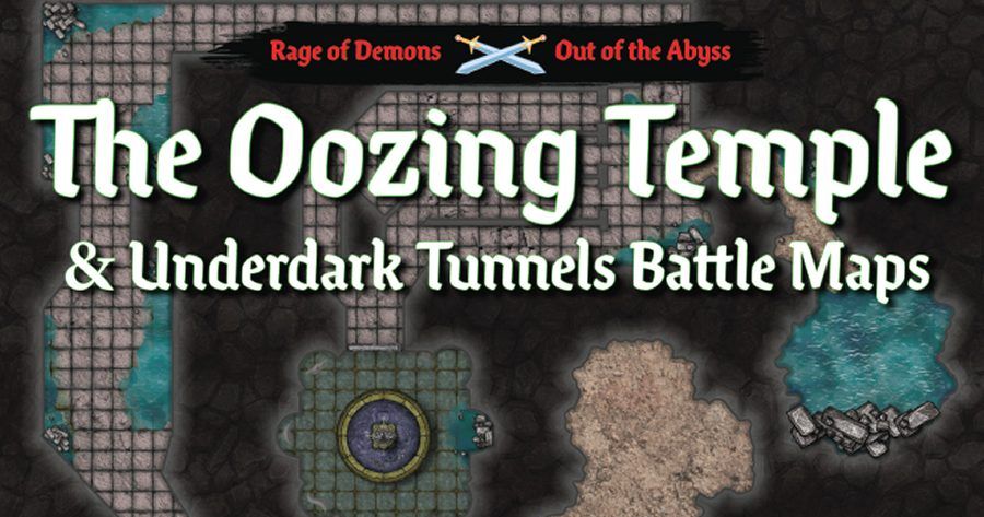 Out of the Abyss Battle Map: The Oozing Temple | RPG Item | RPGGeek