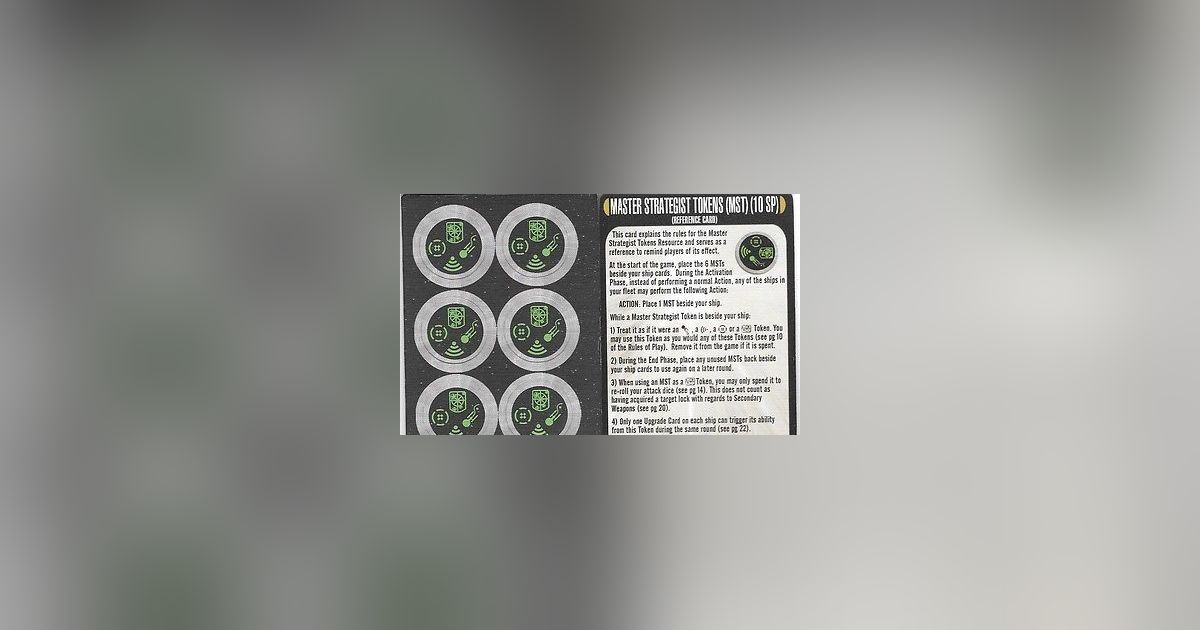 Star Trek: Attack Wing – Master Strategist Token Resource | Board Game ...