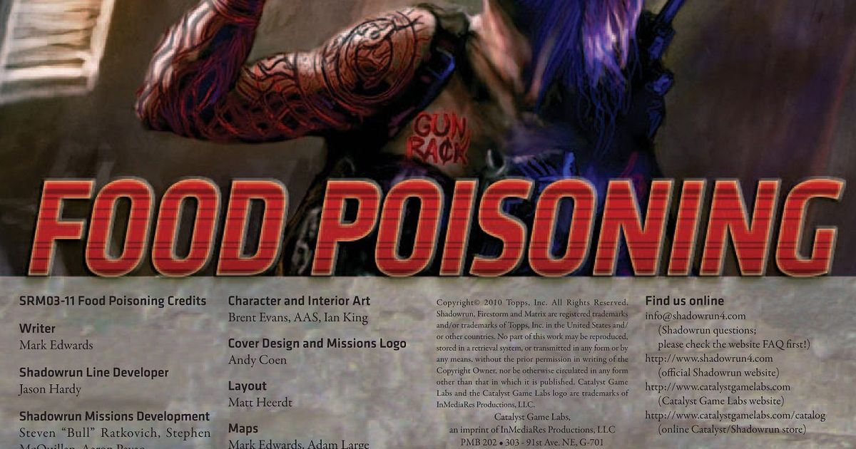 SRM03-11: Food Poisoning | RPG Item | RPGGeek