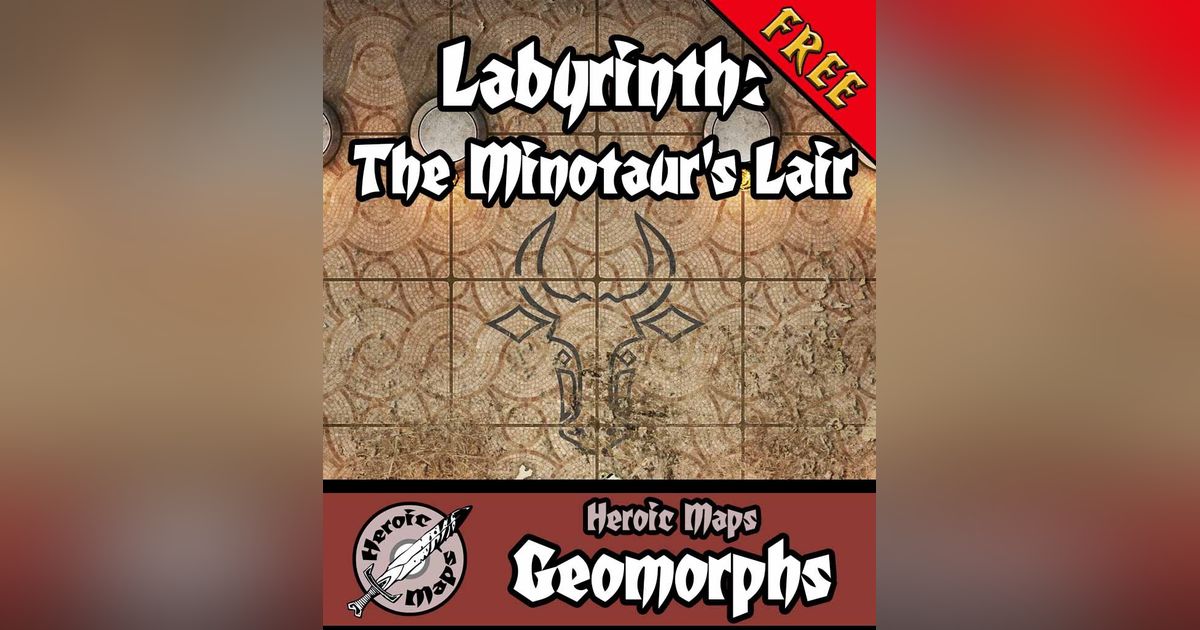 Heroic Maps Geomorphs: Labyrinth: The Minotaur's Lair | RPG Item | RPGGeek