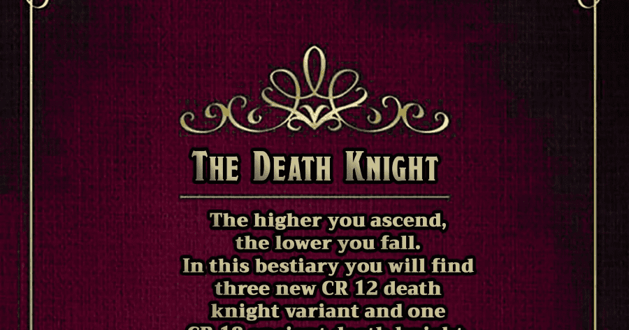 The Death Knight | RPG Item | RPGGeek
