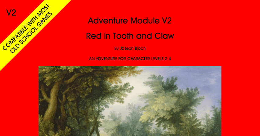 Adventure Module V2: Red in Tooth and Claw | RPG Item | BoardGameGeek