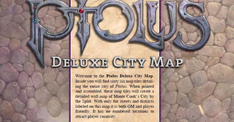 Ptolus Deluxe City Map | RPG Item | RPGGeek